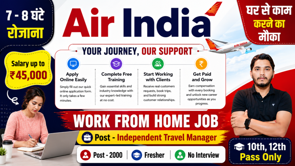 Air India Work From Home Job 2026 Notification Out, Online Test No ...